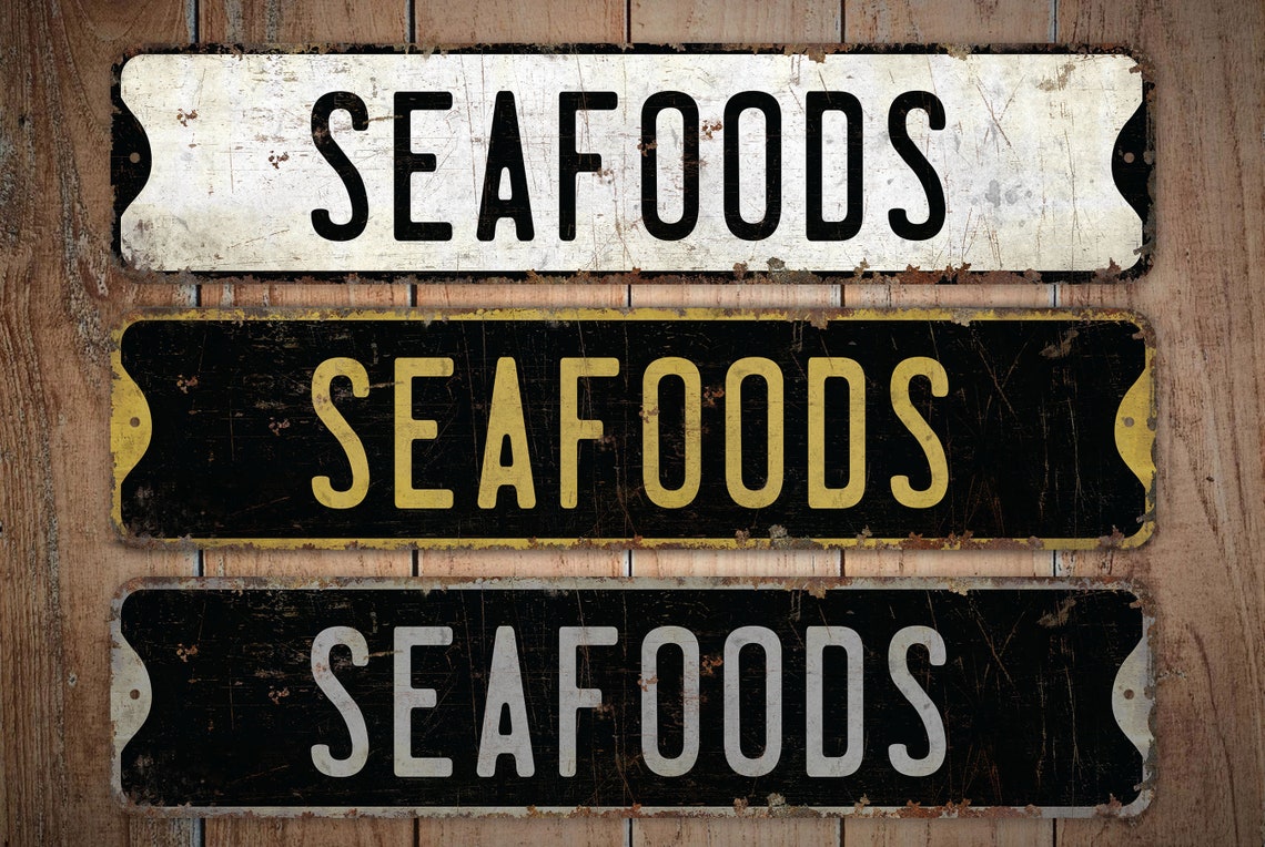 Seafood Sign Seafood Restaurant Seafood Decor Custom - Etsy