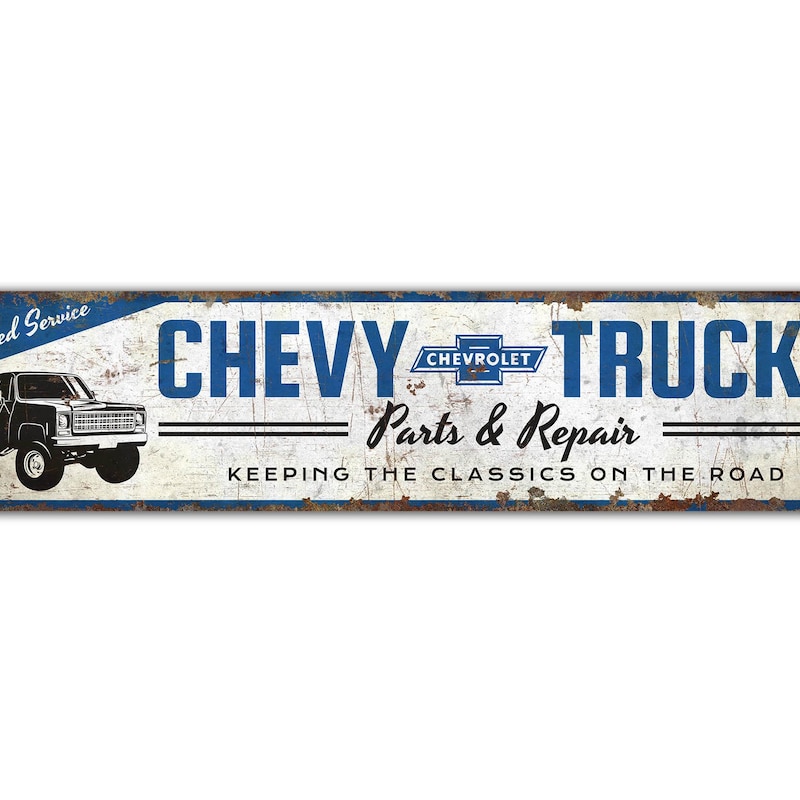 Old Chevy Metal Sign - Etsy