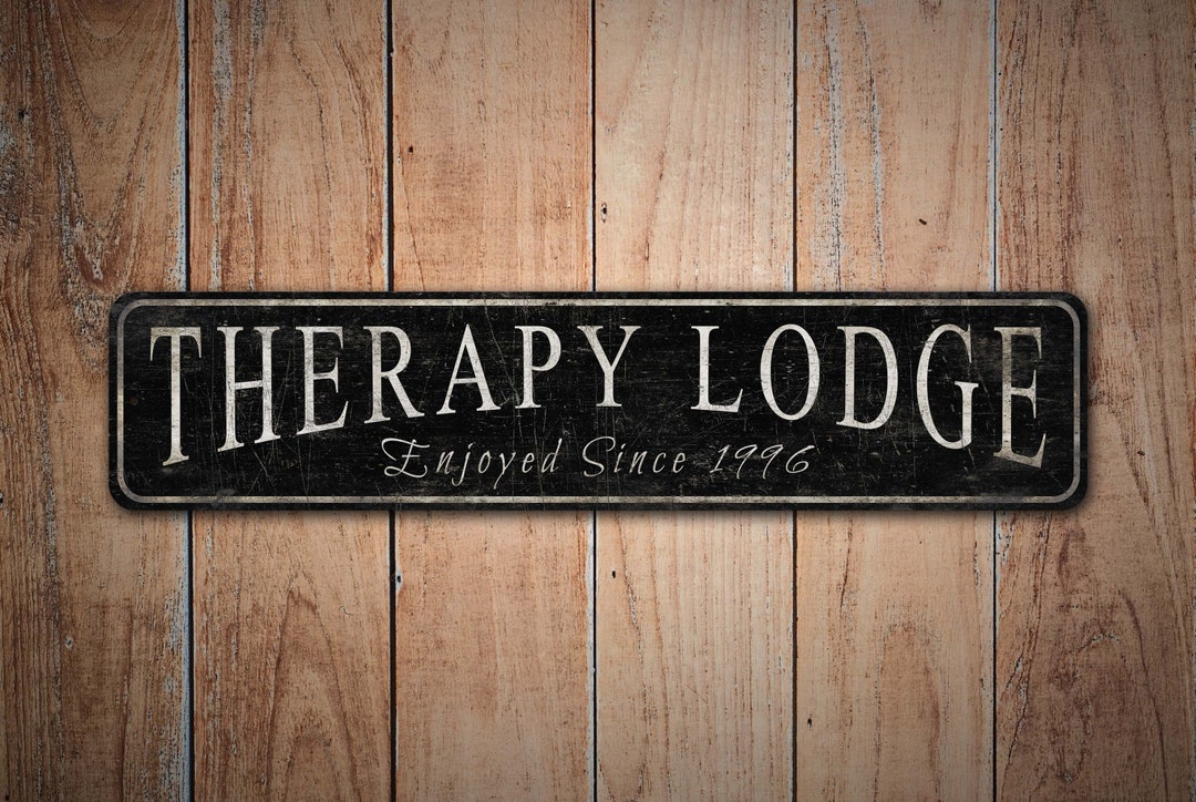 Therapy Lodge Sign - Vintage Style Sign - Custom Business Sign ...