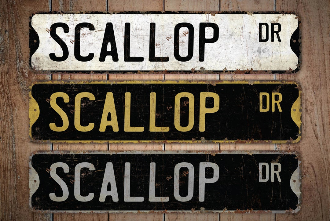 Scallop - Scallop Sign - Scallop Decor - Scallop Lover - Custom Street ...