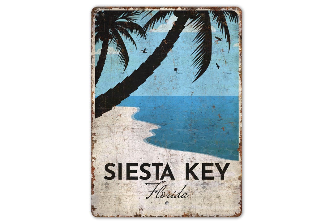 Siesta Key Florida Sign - Custom Beach Sign - Sarasota Florida - Beach ...