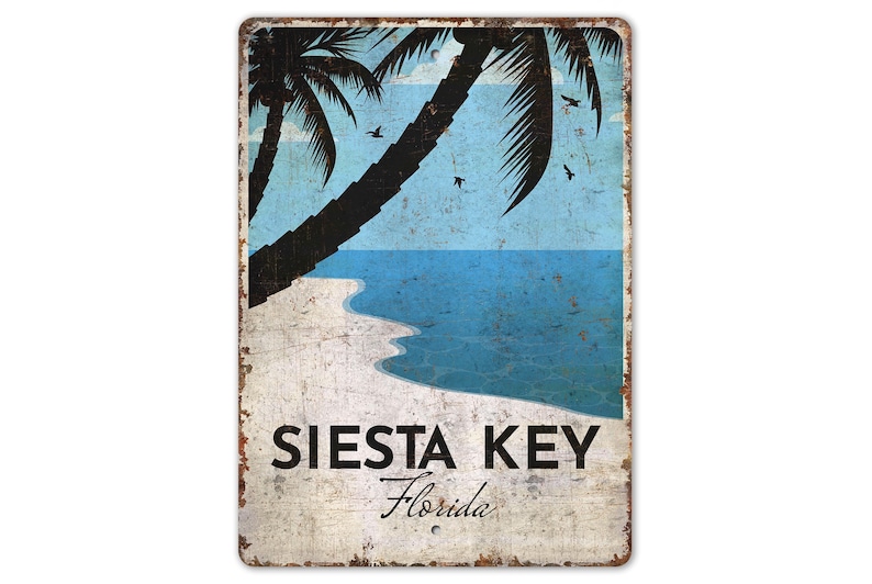 Siesta Key Florida Sign - Custom Beach Sign - Sarasota Florida - Beach ...