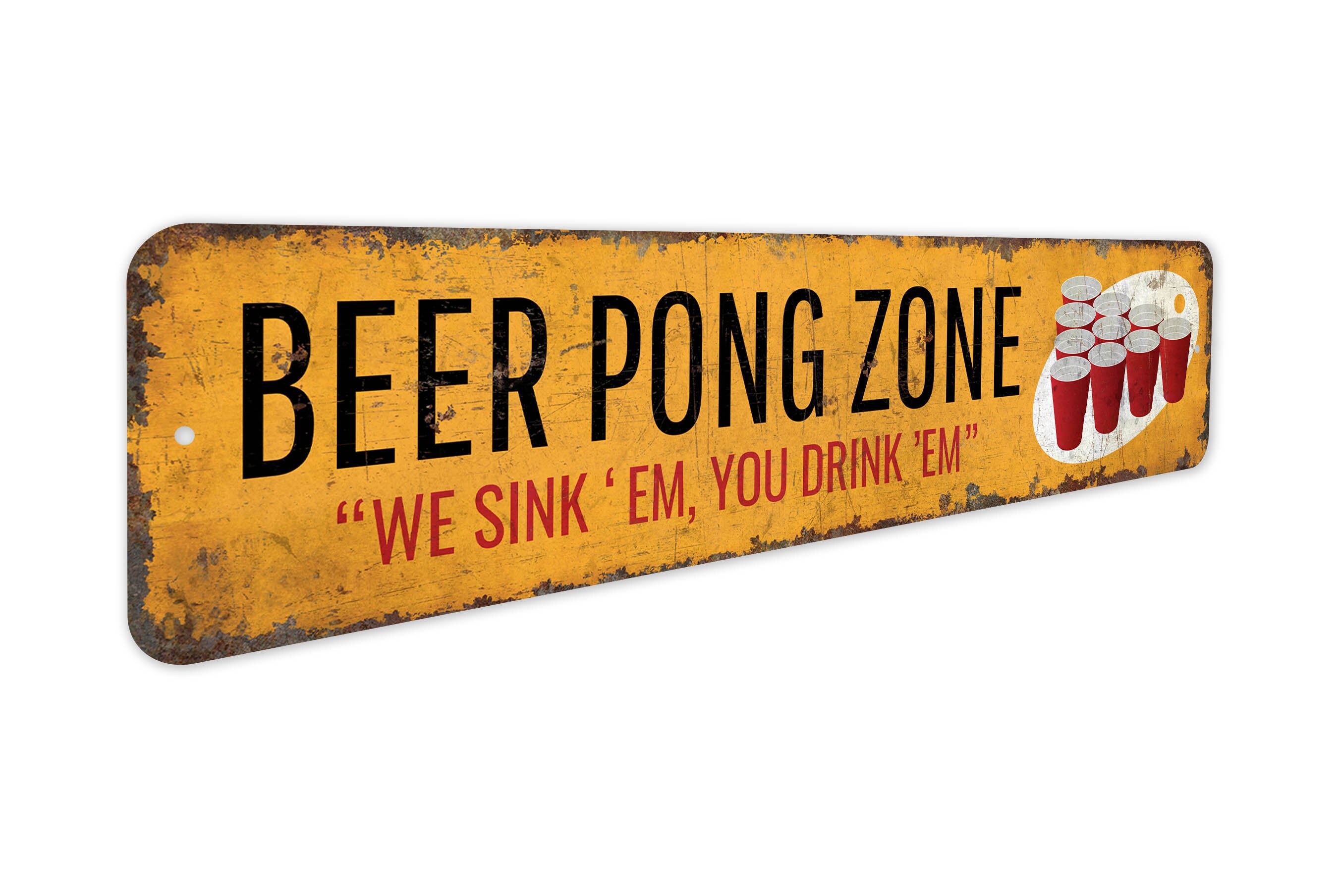 Beer Pong Zone Sign - Beer Pong Zone - Beer Bar Decor - Beer Bar Sign ...