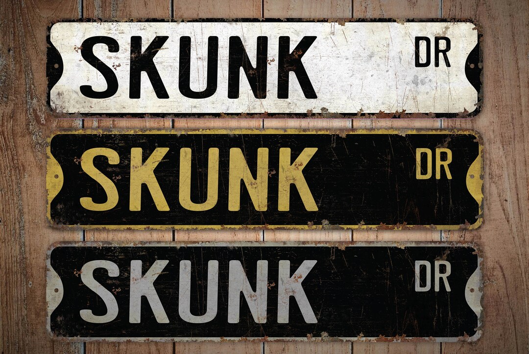 Skunk - Skunk Sign - Skunk Decor - Skunk Lover Gift - Custom Street ...