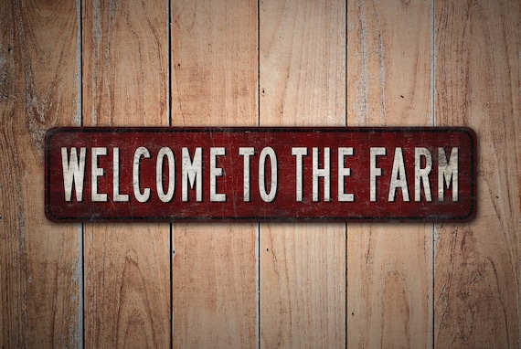 Welcome to the Farm Farm Welcome Sign Outdoor Welcome Sign | Etsy