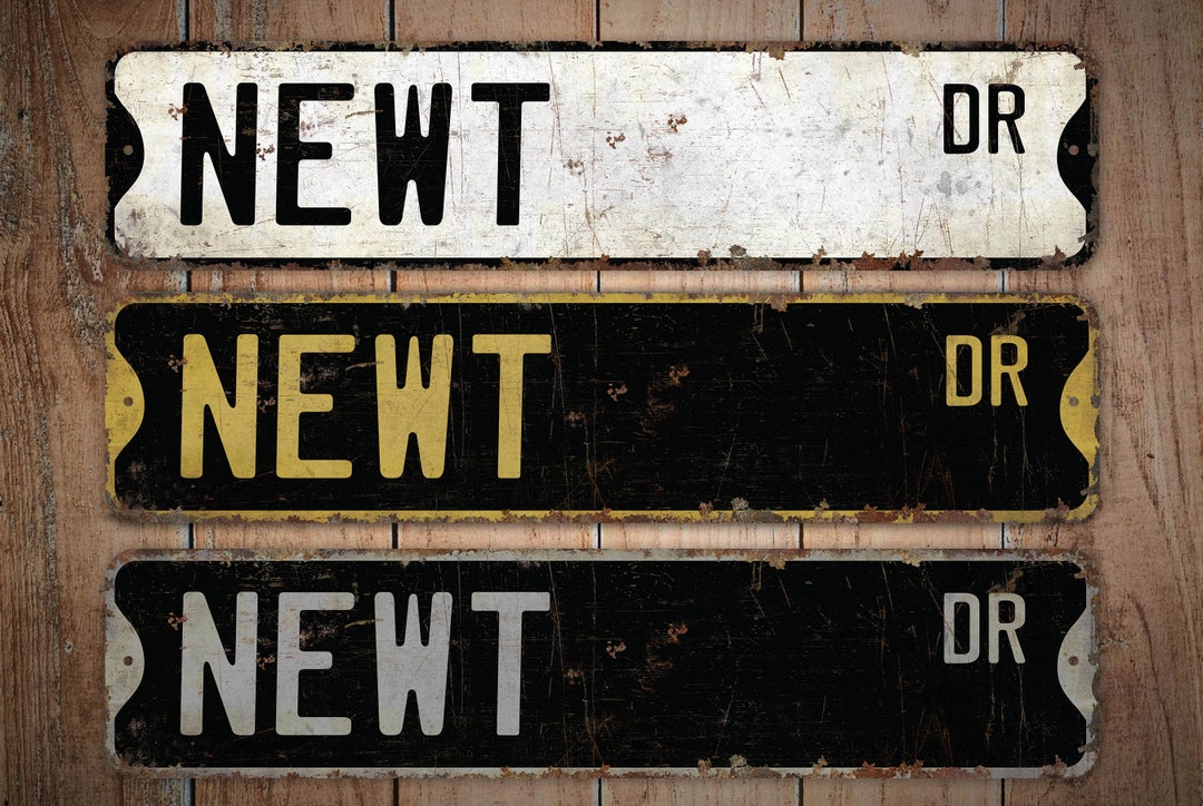 Newt - Newt Sign - Newt Decor - Newt Lover Gift - Custom Street Sign ...
