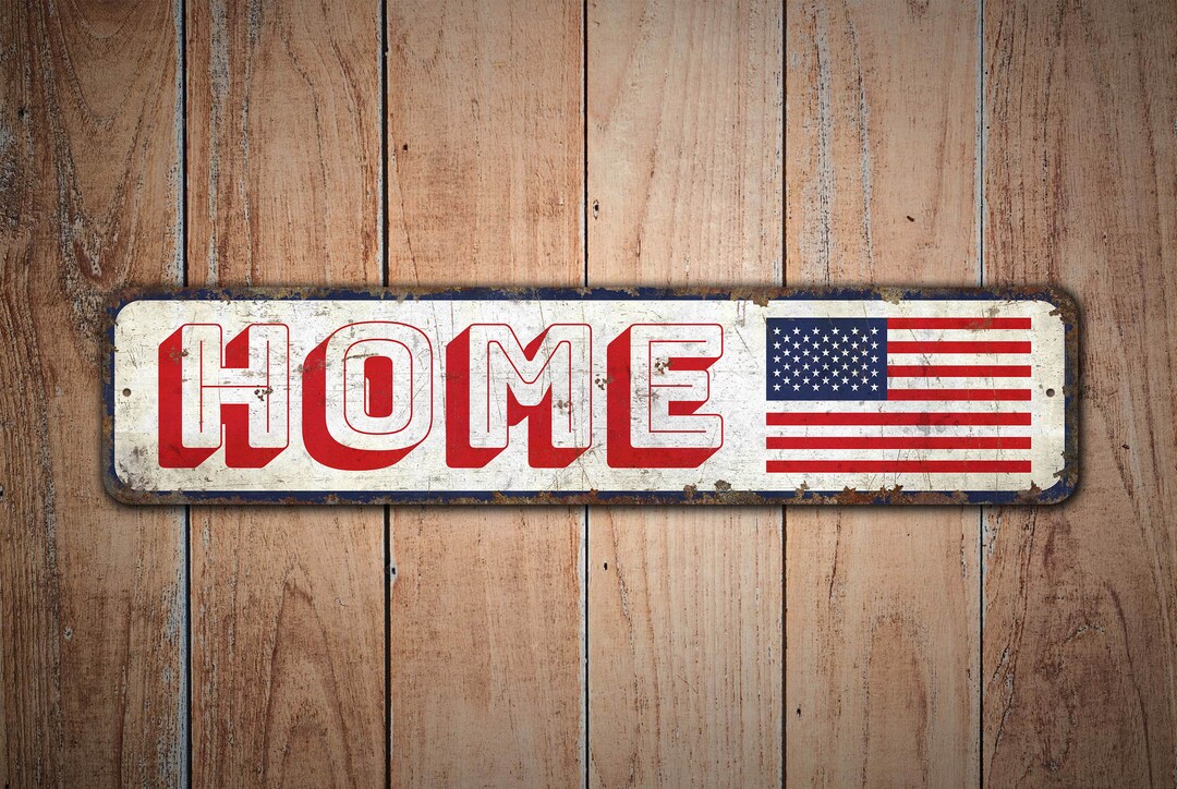 USA Flag Sign - USA Flag Decor - United States Sign - Country Name Sign ...