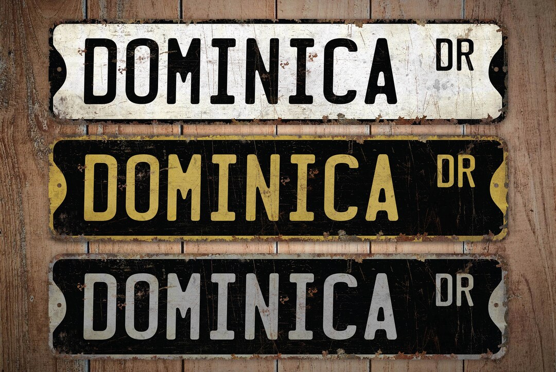 Dominica - Dominica Sign - Dominica Decor - Vintage Style Sign - Custom ...
