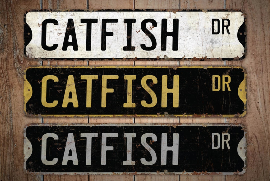 Catfish - Catfish Sign - Catfish Decor - Vintage Style Sign - Custom ...