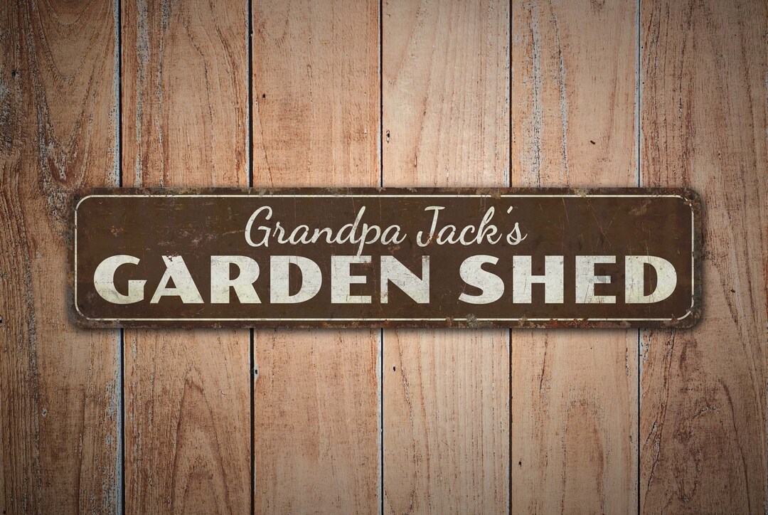Garden Shed - Garden Shed Decor - Garden Shed Sign - Vintage Style Sign ...
