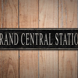 Grand Central Station - Grand Central Sign- Grand Central Decor - Rail ...