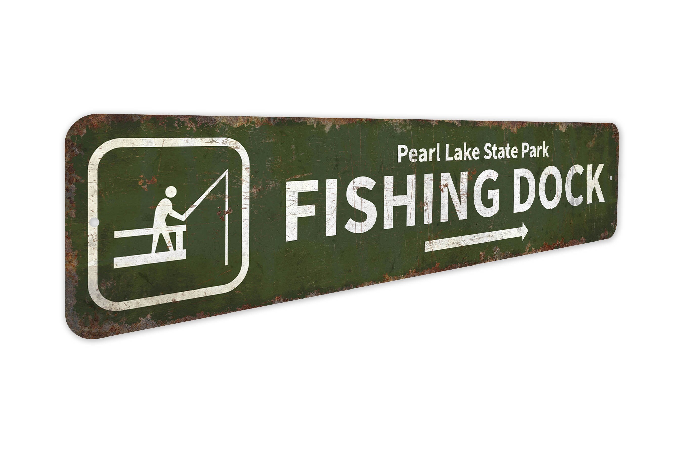 Fishing Dock Sign - Fishing Dock Decor - Lake Park Sign - Lake Park ...