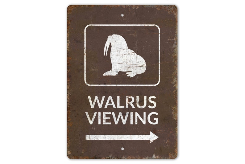Walrus Viewing - Walrus Viewing Sign - Walrus Lover Gift - Walrus ...