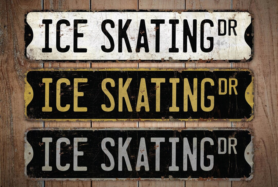 Ice Skating Sign - Ice Skating Game - Ice Skating Decor - Custom Ice ...