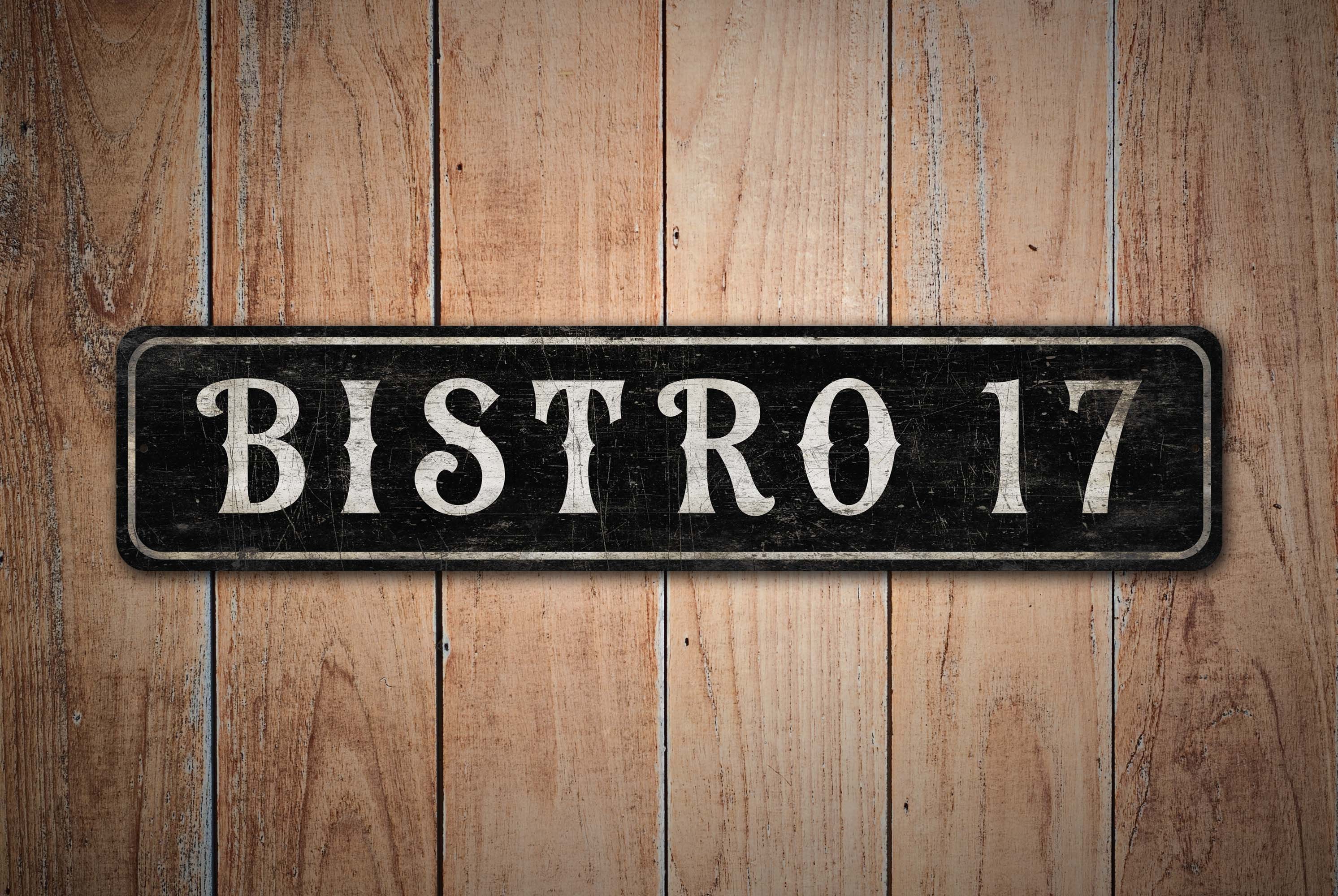 Custom Bistro Sign Bistro Cafe Sign Vintage Style Sign | Etsy