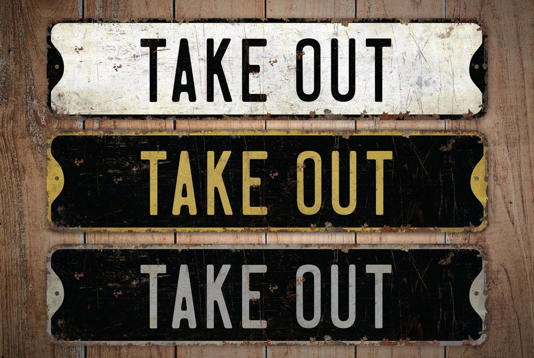 Take Out Sign - Take Out Decor - Custom Take Out - Custom Take Out Sign ...