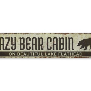 Lazy Bear Cabin - Lazy Bear Cabin Sign - Lazy Bear Cabin Decor ...