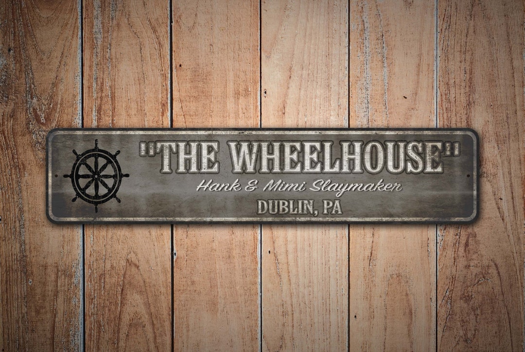 The Wheel House - Wheelhouse Sign - Wheelhouse Decor - Custom ...
