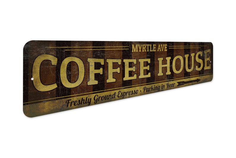 Coffee House Sign Coffeehouse Arrow Sign Vintage Style - Etsy