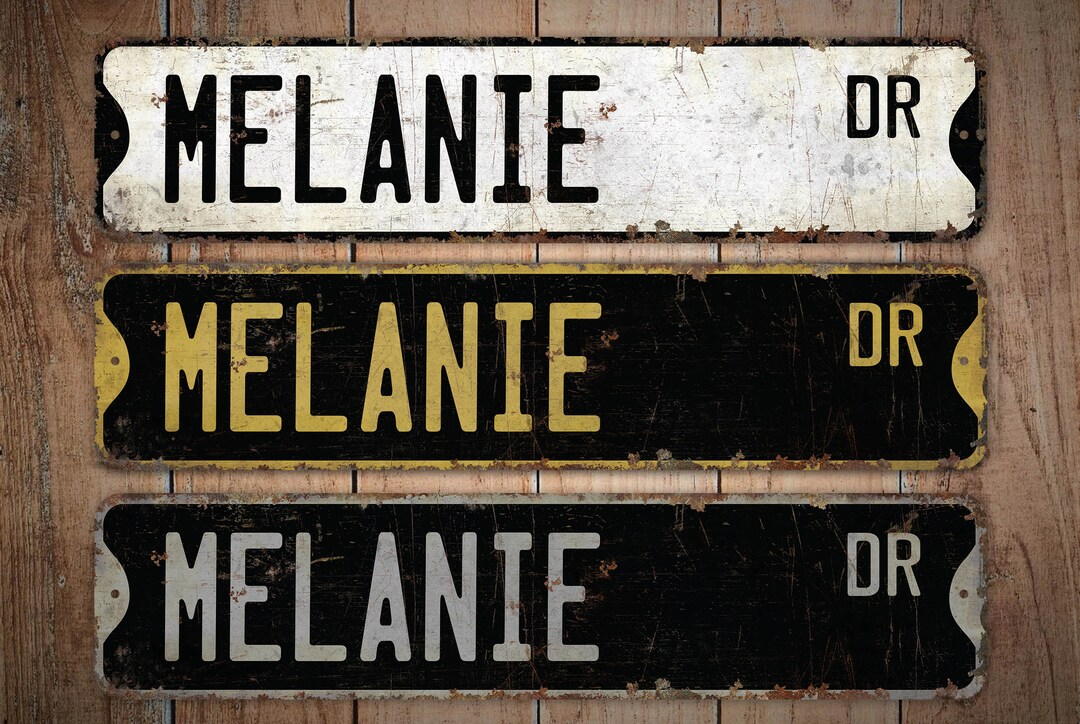 Melanie Name Sign - Girls Name Sign - Home Decor - Kids Room Door Sign ...