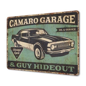 Camaro Guy Hideout - Camaro Man Cave - Camaro Decor - Camaro Sign ...