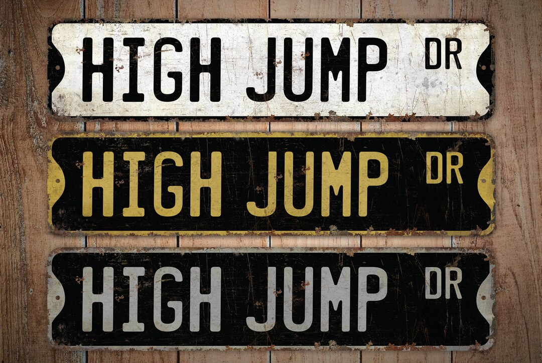 High Jump - High Jump Sign - High Jump Game - High Jump Decor - Custom ...