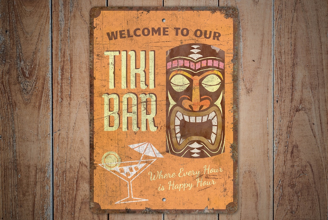 Tiki Bar - Tiki Bar Sign - Tiki Bar Decor - Beer Bar Sign - Beer Bar ...