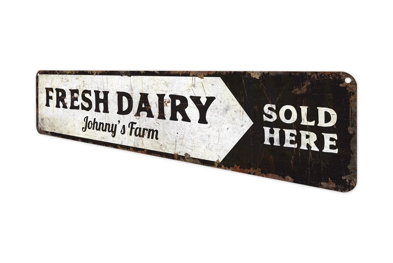 Fresh Dairy Sign Farm Fresh Milk Vintage Style Sign - Etsy