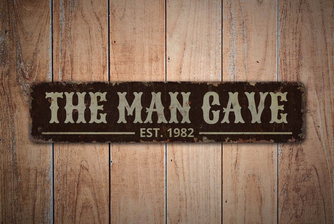 The Man Cave - the Man Cave Sign - the Man Cave Decor - Vintage Style ...