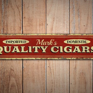 Quality Cigars Sign - Custom Cigars Sign - Vintage Style Sign - Cigar ...