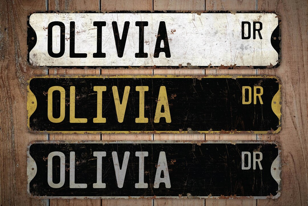 Olivia Name Sign - Girls Name Sign - Custom Name Sign - Kids Room Door ...