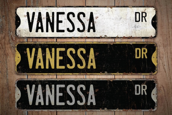 Vanessa Name Sign Girls Name Sign Family Name Sign Kids - Etsy