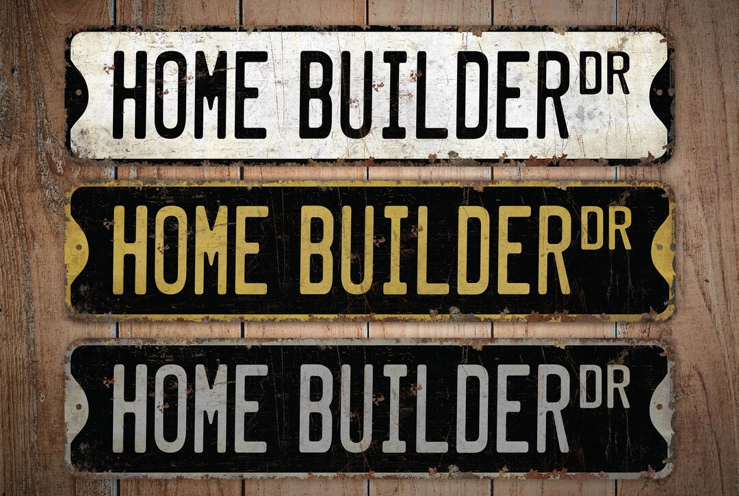 Home Builder - Home Builder Sign - Home Builder Decor - Vintage Style ...