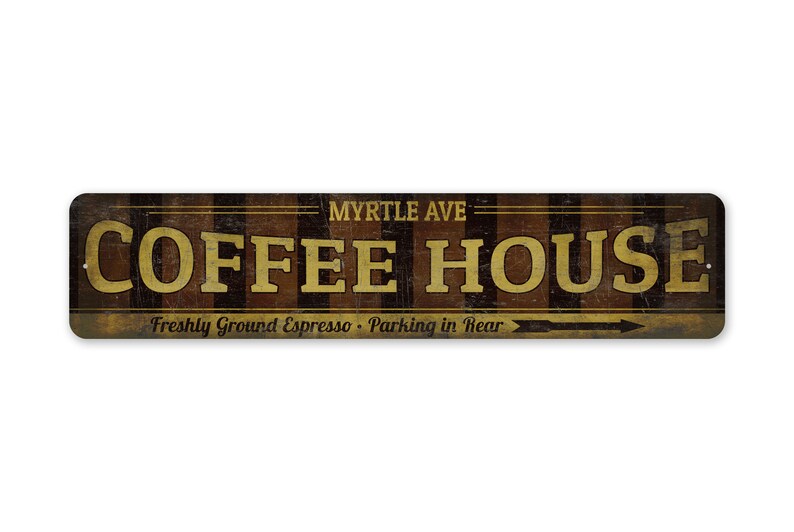Coffee House Sign Coffeehouse Arrow Sign Vintage Style | Etsy