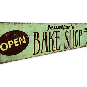 Bake Shop Sign - Bake Shop Decor - Vintage Style Sign - Bake Shop Open ...