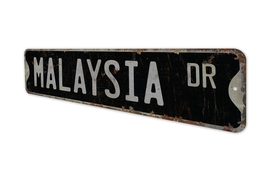 Malaysia - Malaysia Sign - Malaysia Decor - Vintage Style Sign - Custom ...