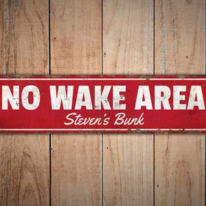 No Wake Area Sign - Kids Room Sign - Kids Room Decor - Vintage Style ...