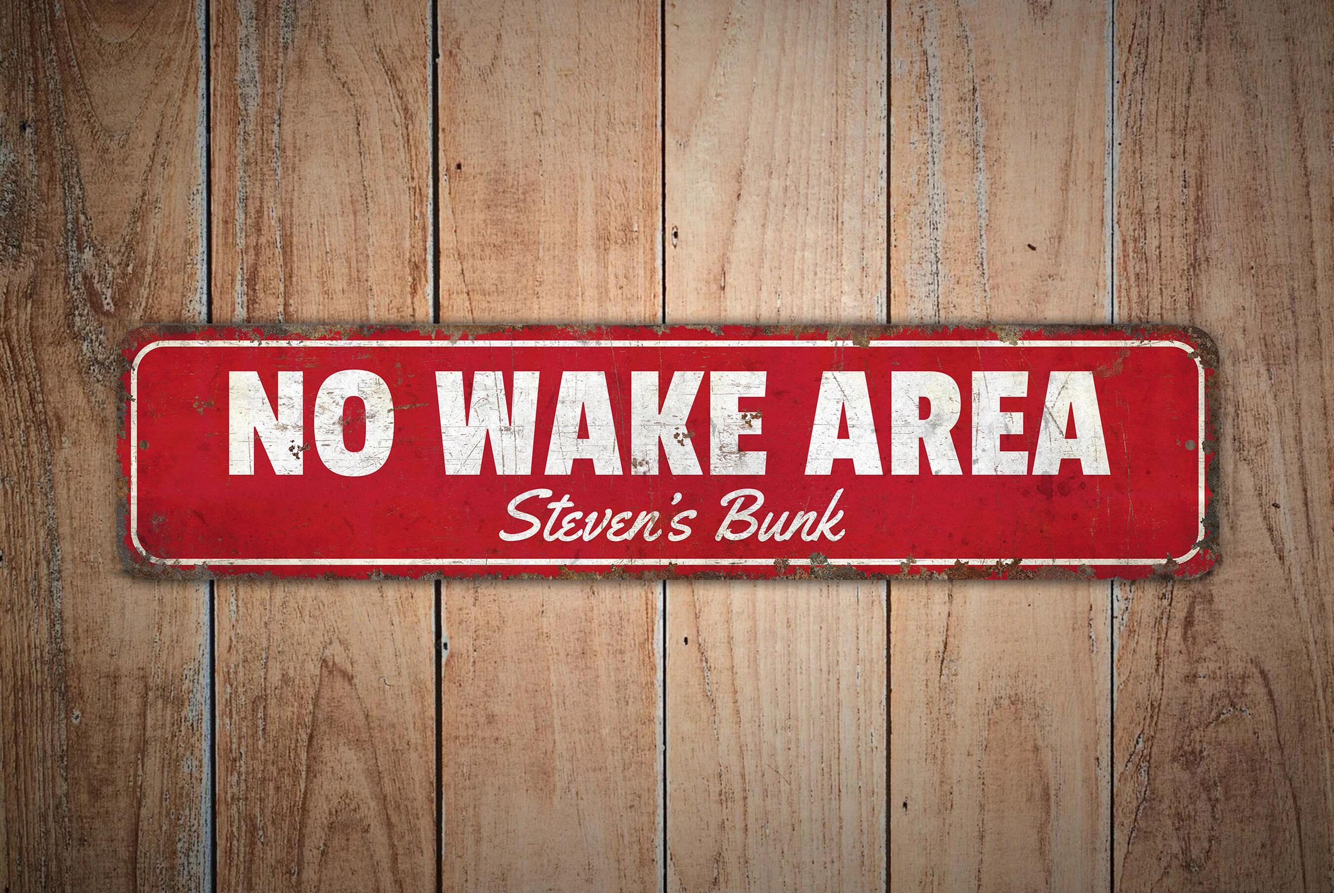 No Wake Area Sign - Kids Room Sign - Kids Room Decor - Vintage Style ...
