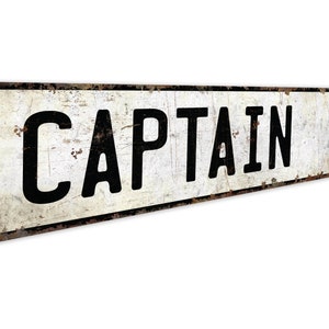 Captain - Captain Sign - Captain Decor - Vintage Style Sign - Custom ...