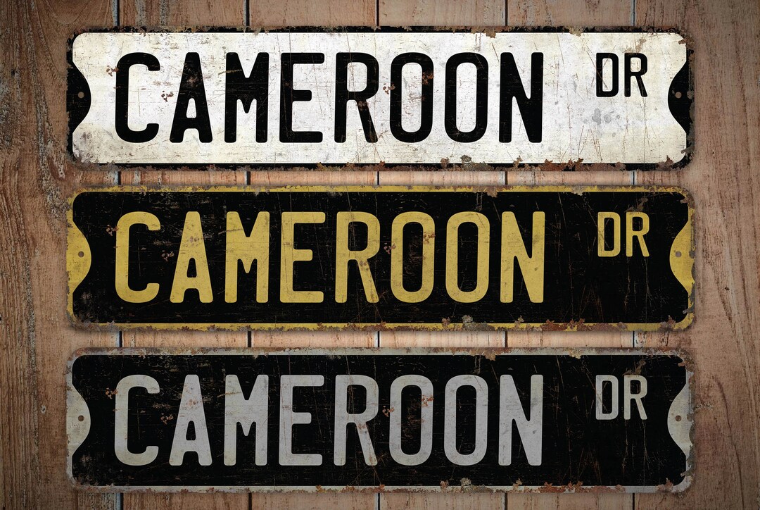 Cameroon - Cameroon Sign - Cameroon Decor - Vintage Style Sign - Custom ...