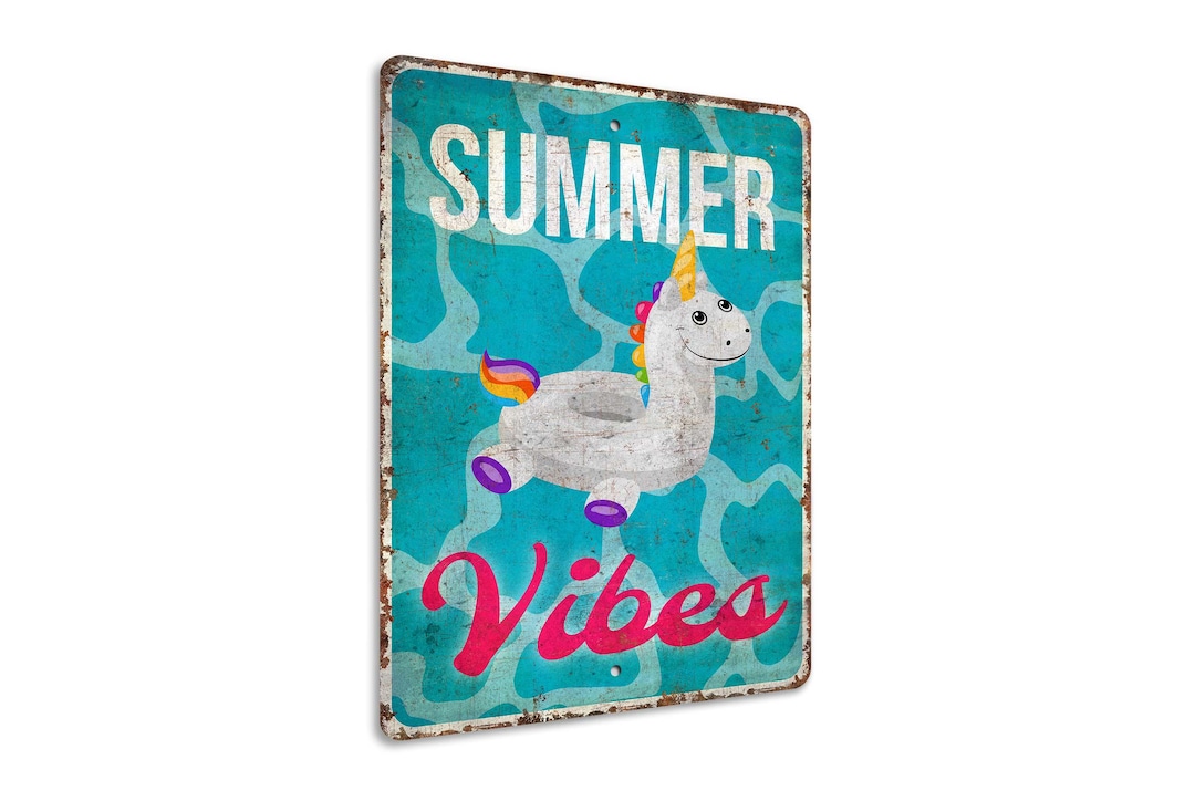 Summer Vibes Sign - Pool Area - Gift for Pool - Pool Vibes Sign ...