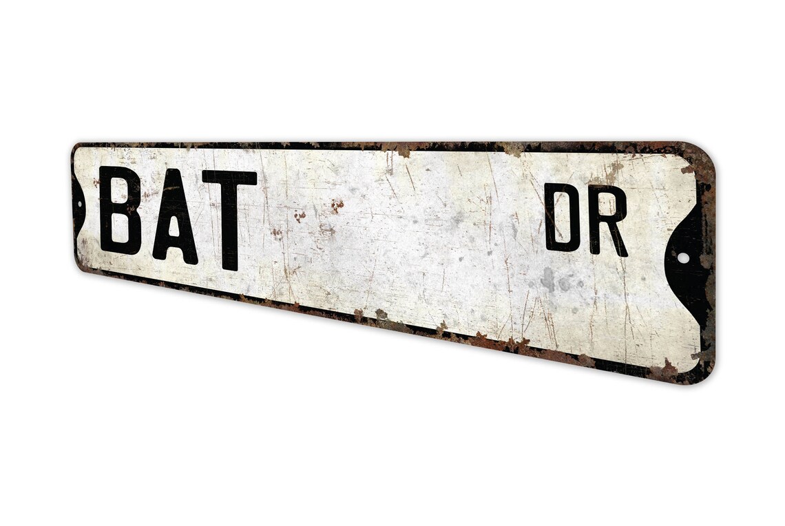 Bat - Bat Sign - Bat Decor - Vintage Style Sign - Custom Street Sign ...