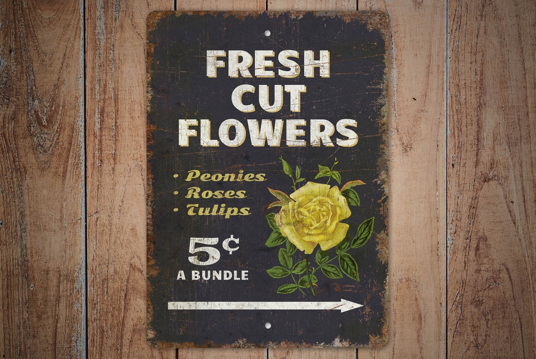 Fresh Cut Flowers - Flower Market - Flower Market Sign - Flower Market ...