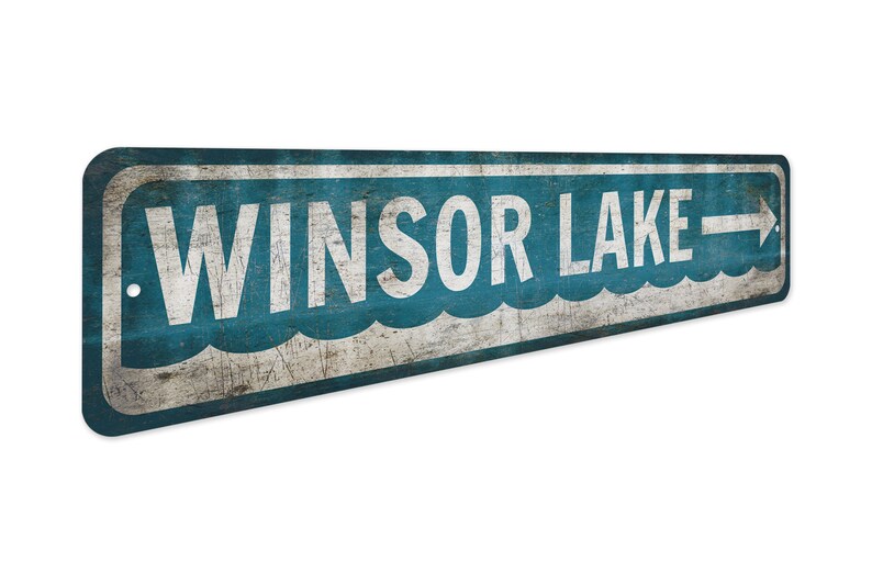 Lake Arrow Sign - Lake Direction Sign - Custom Directional Sign - Lake ...