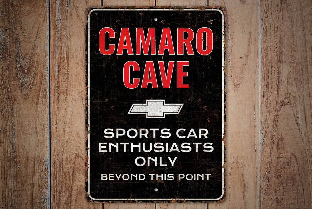 Camaro Cave Sign Camaro Garage Sign Camaro Garage Decor Garage Sign ...