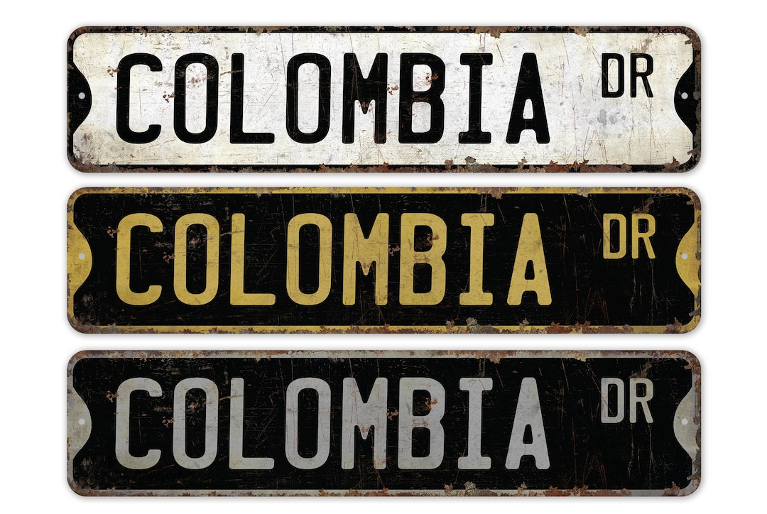 Colombia - Colombia Sign - Colombia Decor - Vintage Style Sign - Custom ...