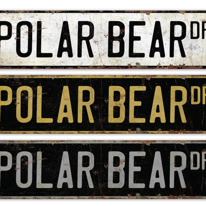 Polar Bear Custom Sign - Etsy