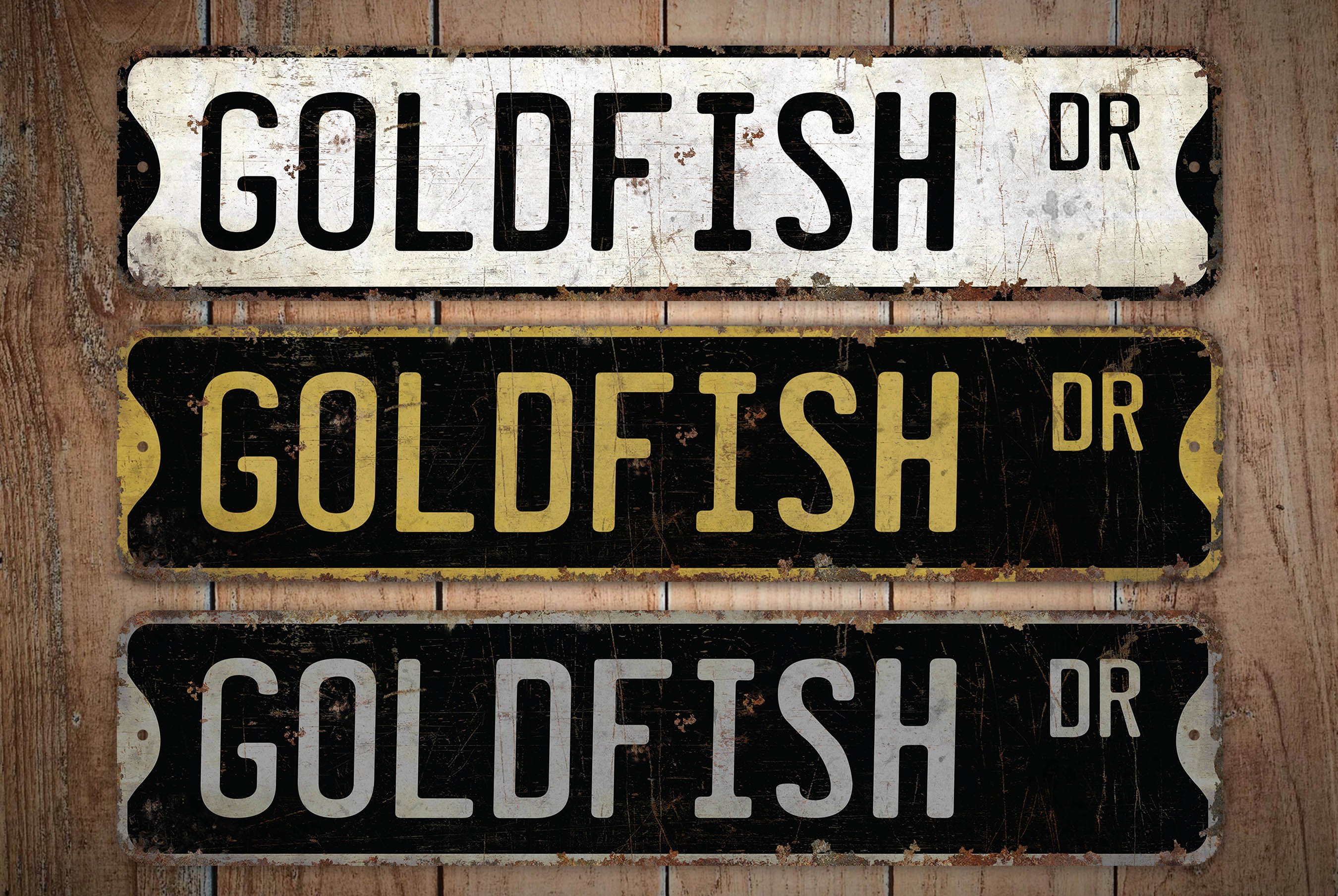 Goldfish - Goldfish Sign - Goldfish Decor - Vintage Style Sign - Custom ...