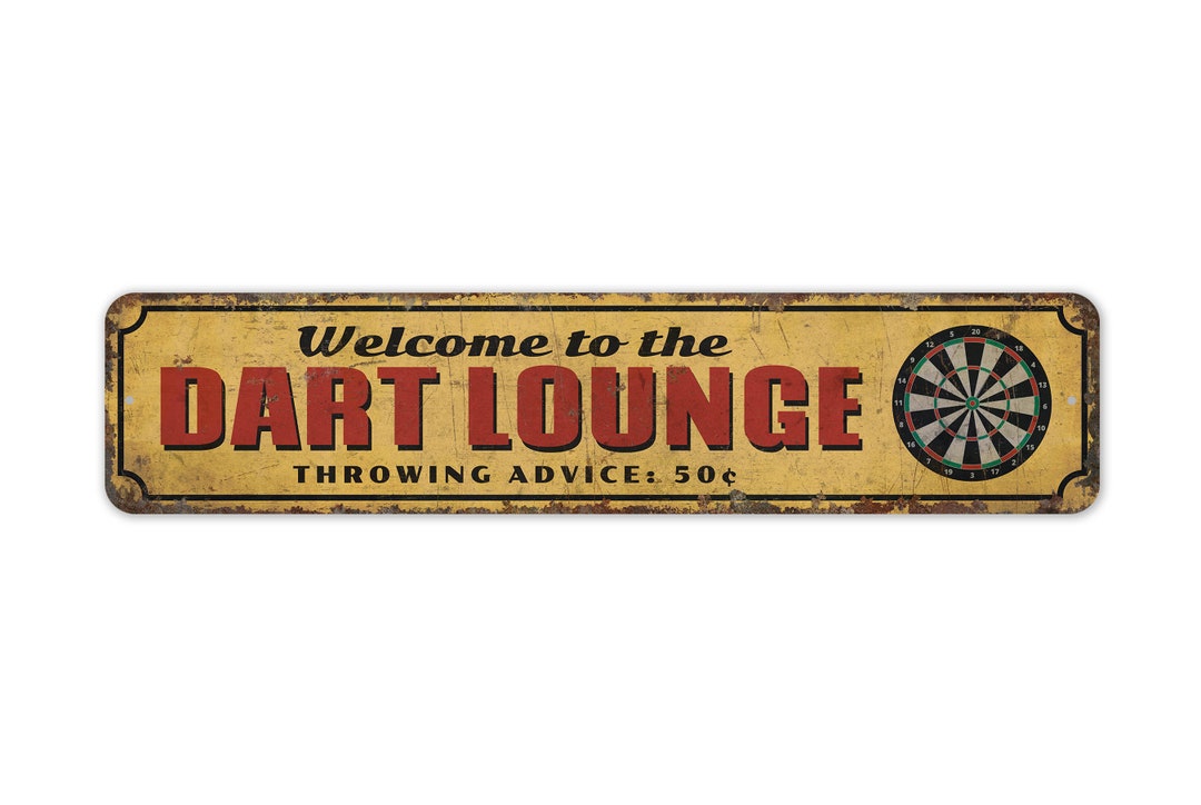 Dart Lounge Sign - Dart Game Sign - Dart Room Decor - Dart Lounge Decor ...