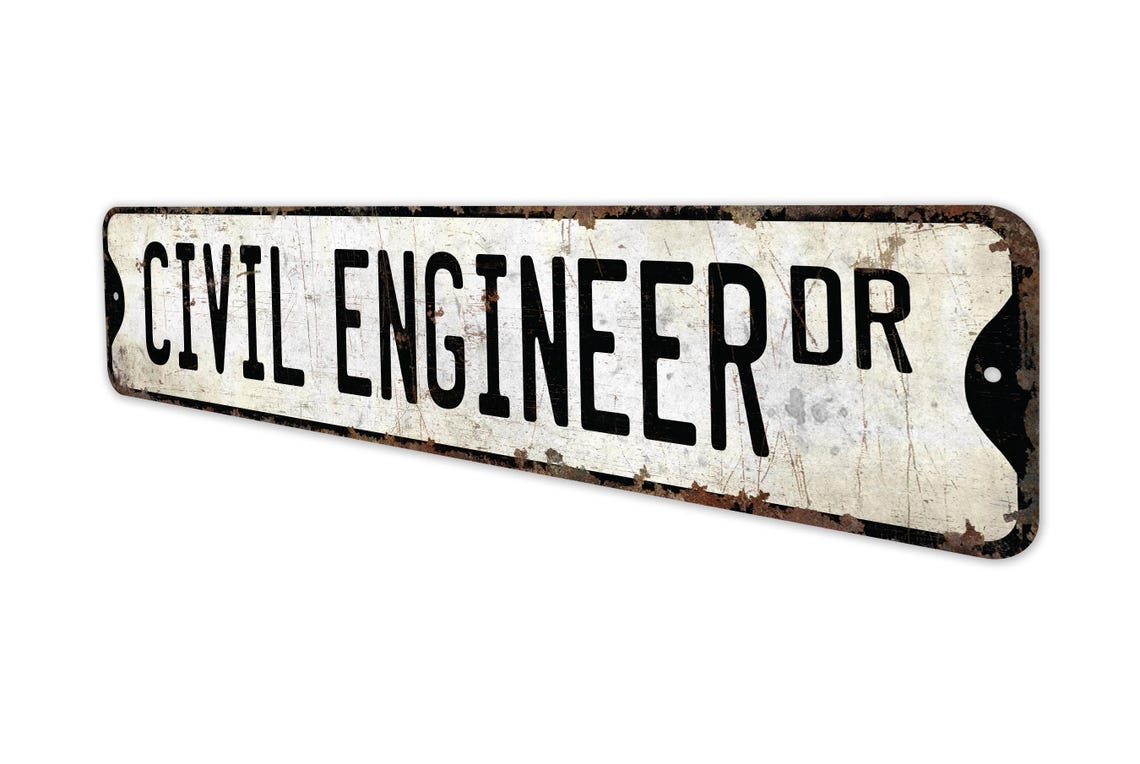 Civil Engineer - Civil Engineer Sign - Civil Engineer Decor - Vintage ...